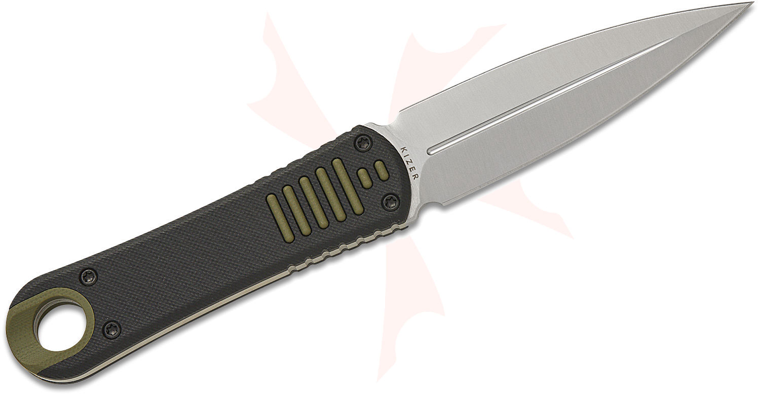 Kizer Cutlery Justin Lundquist Hidden Agenda Fixed Blade Knife 3.5" AEB ...
