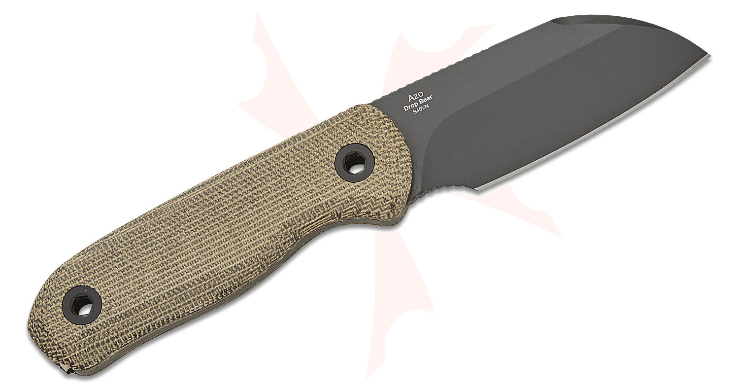 Kizer Cutlery 1093A3 Azo Drop Bear Fixed Blade Knife 2.56" S45VN Matte ...