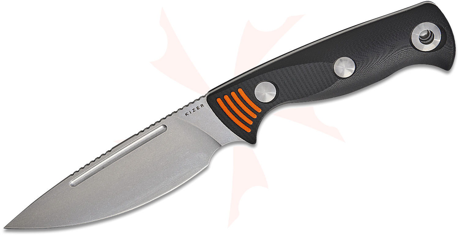 Kizer Cutlery 1099A1 Azo Evenki 3 Fixed Blade Knife 4.48" AEB-L ...