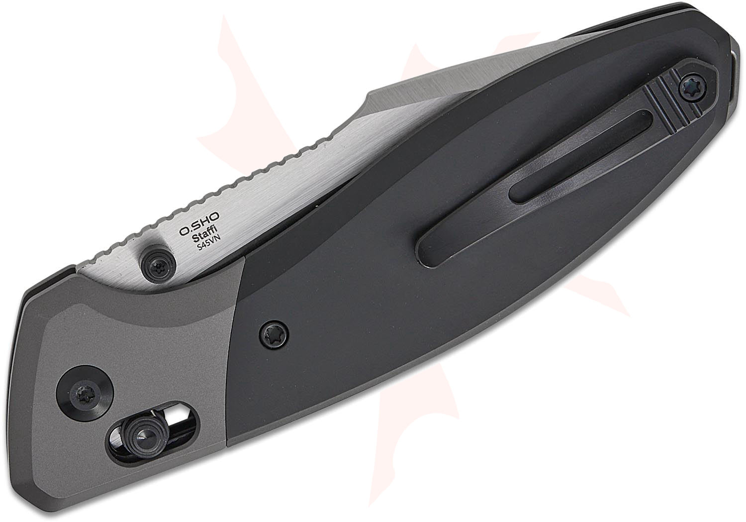 Kizer Cutlery O. SHO Staffi Clutch Lock Folding Knife 3.3" S45VN Hand ...