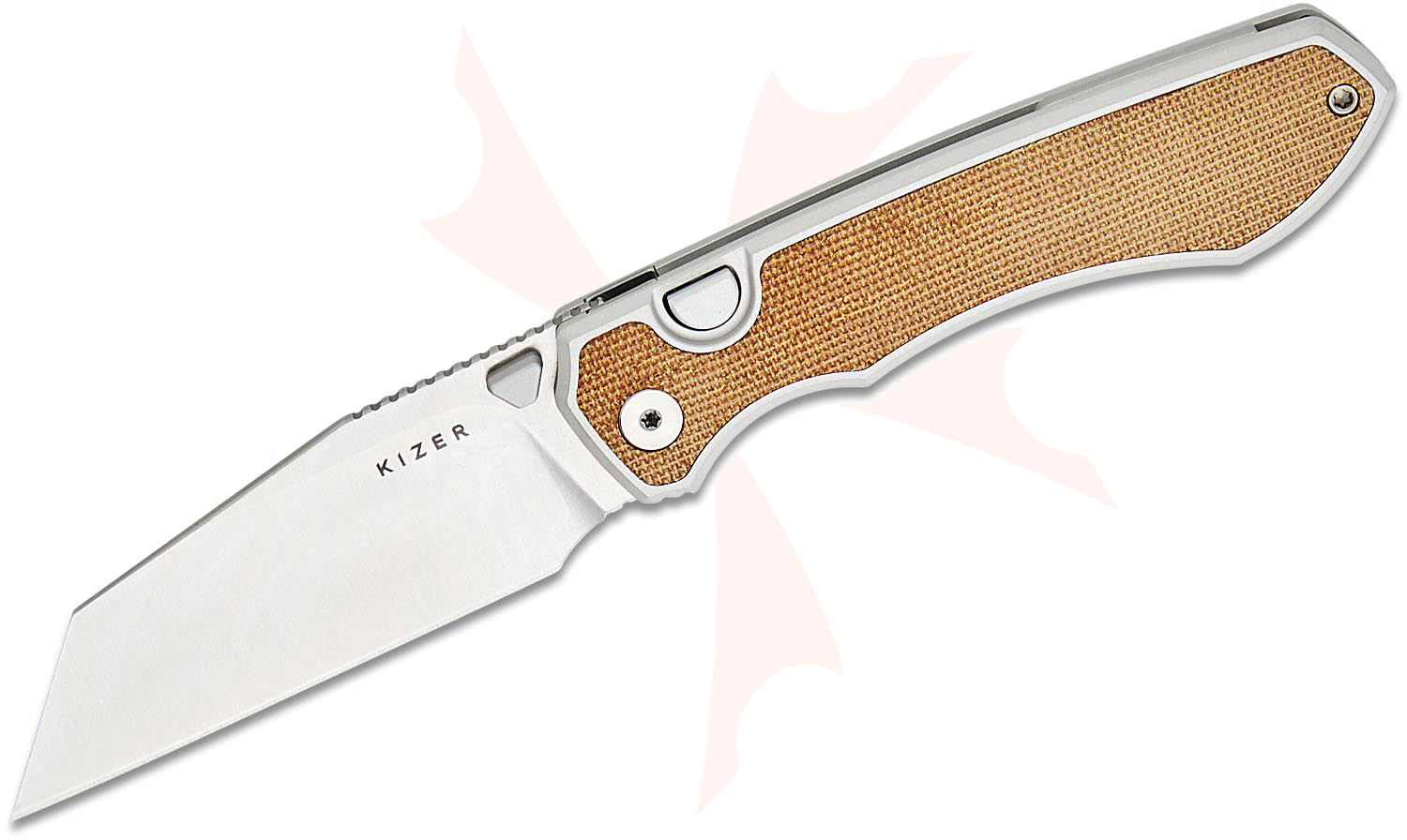 Kizer Cutlery Johan Jordaan Wharning Button Liner Lock Folding Knife 3. ...