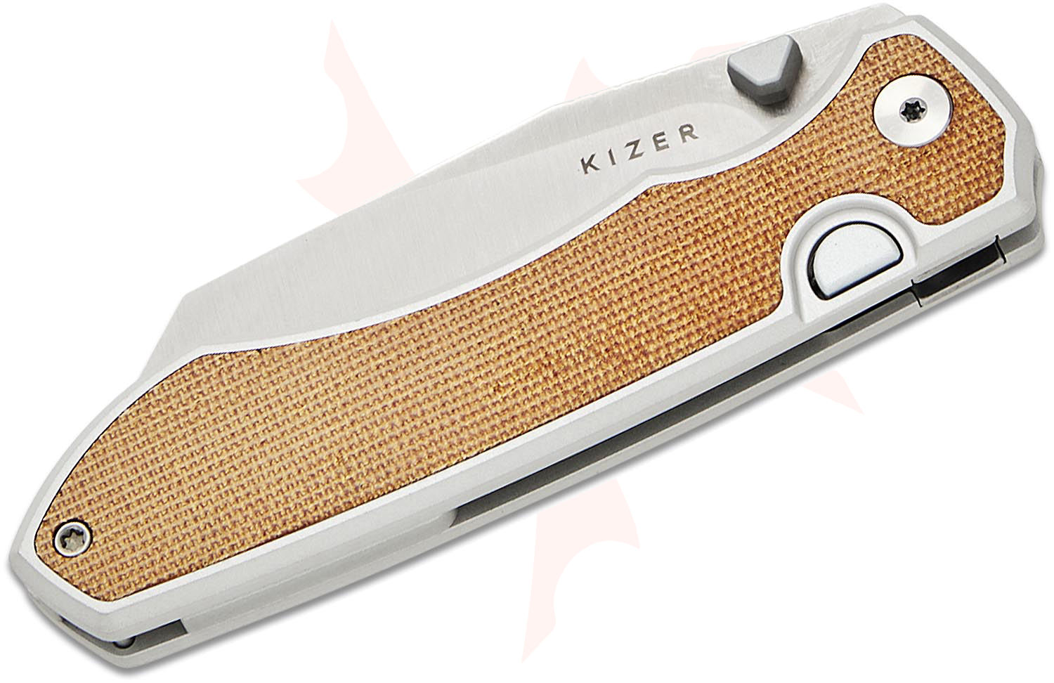 Kizer Cutlery Johan Jordaan Wharning Button Liner Lock Folding Knife 3. ...