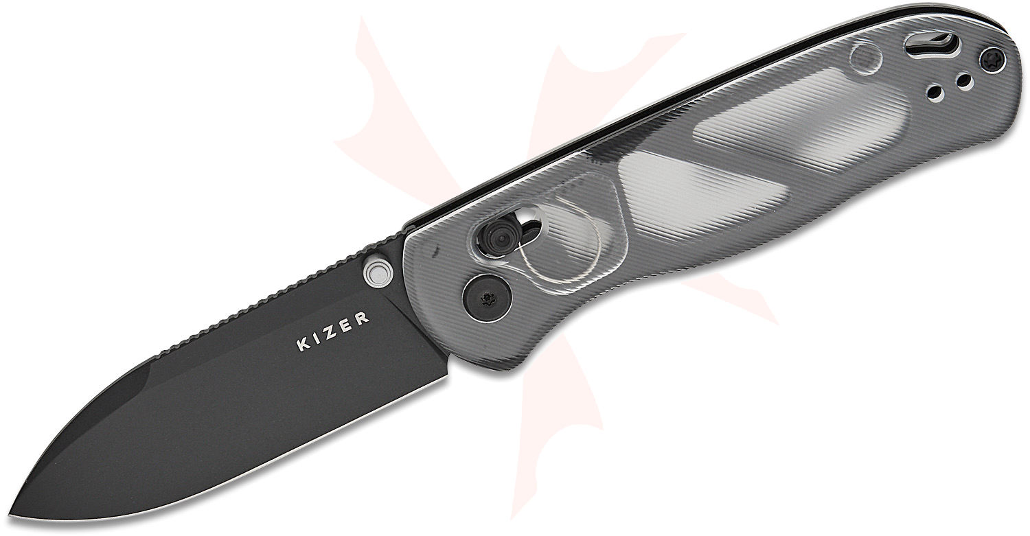 Kizer Cutlery Vanguard Azo Drop Bear Clutch Lock Folding Knife 2.97 ...