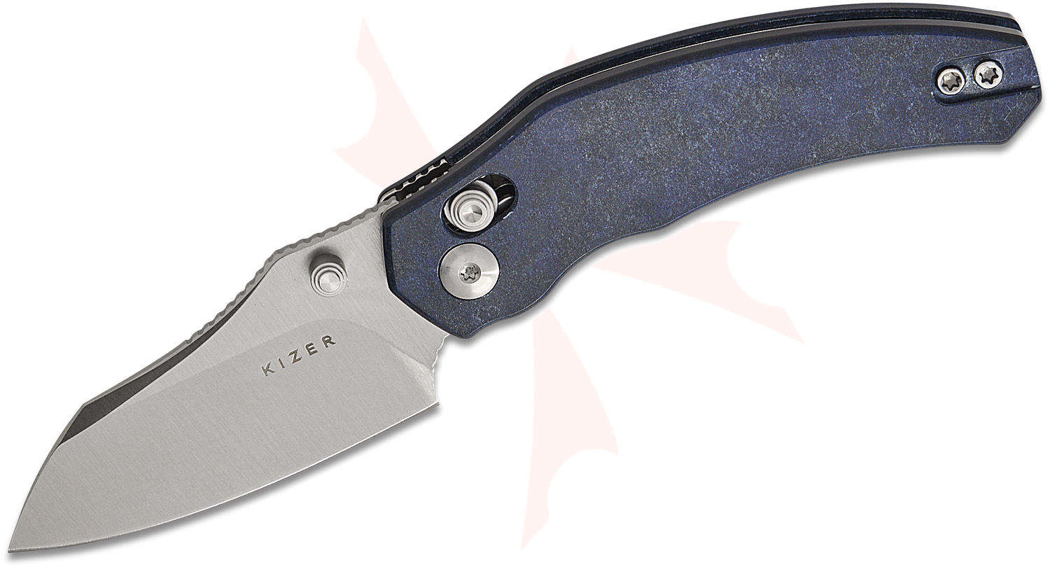 Kizer Cutlery Vanguard O. SHO Mini Bulldog Clutch Lock Folding Knife 2. ...