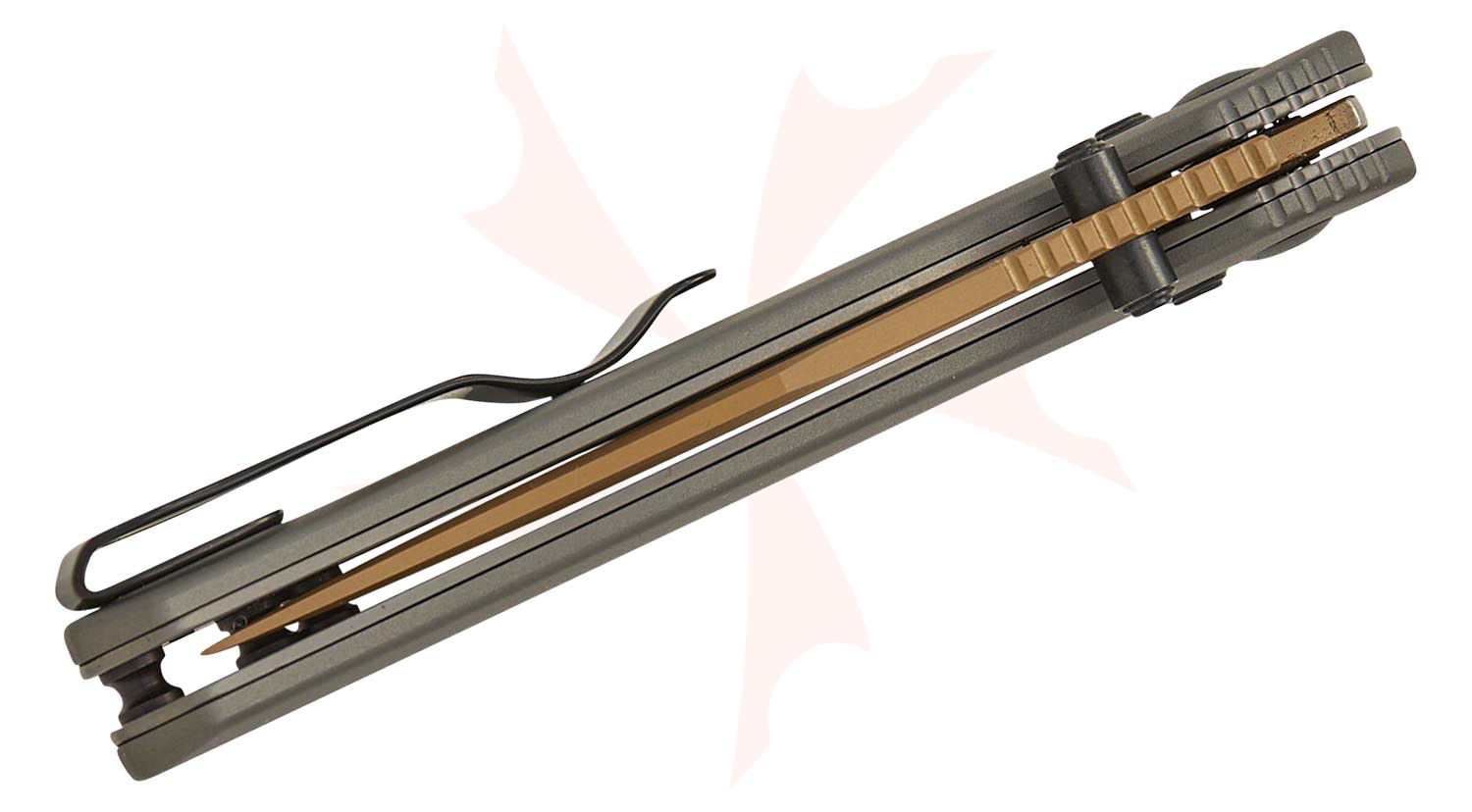 Kizer Cutlery Vanguard Phoca CC Clutch Lock Folding Knife 2.9" AEB-L Sunset Metal PVD Clip Point ...