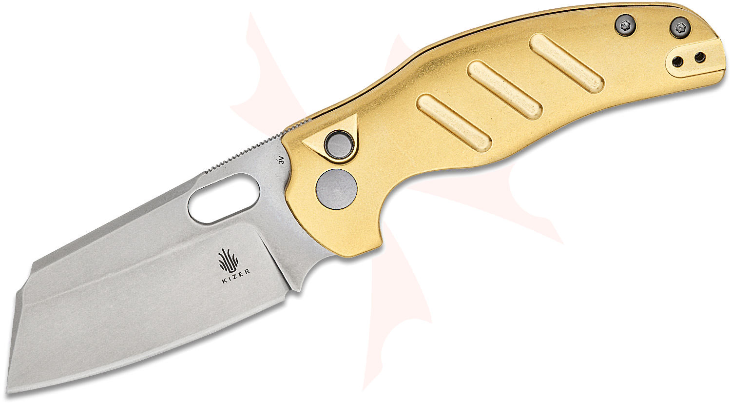 Kizer Cutlery Vanguard Sheepdog C01C Button Lock Folding Knife 3.3" CPM ...