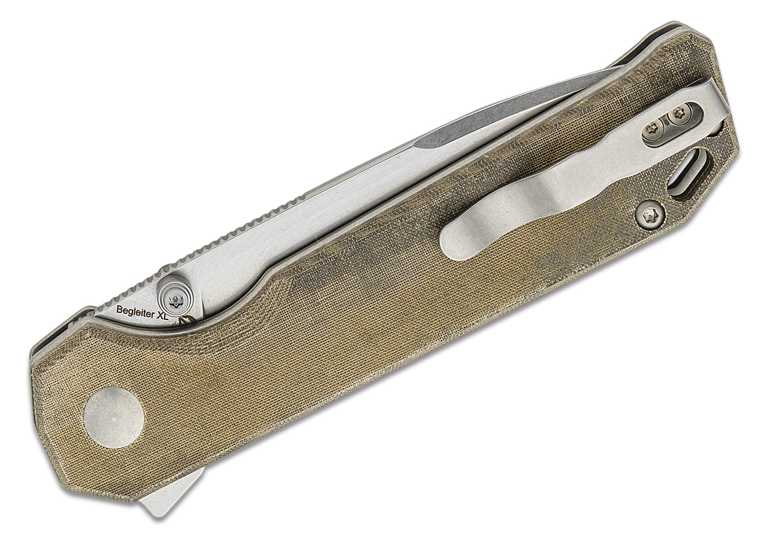 Kizer Cutlery Vanguard Begleiter (XL) Button Lock Folding Knife 3.91 ...