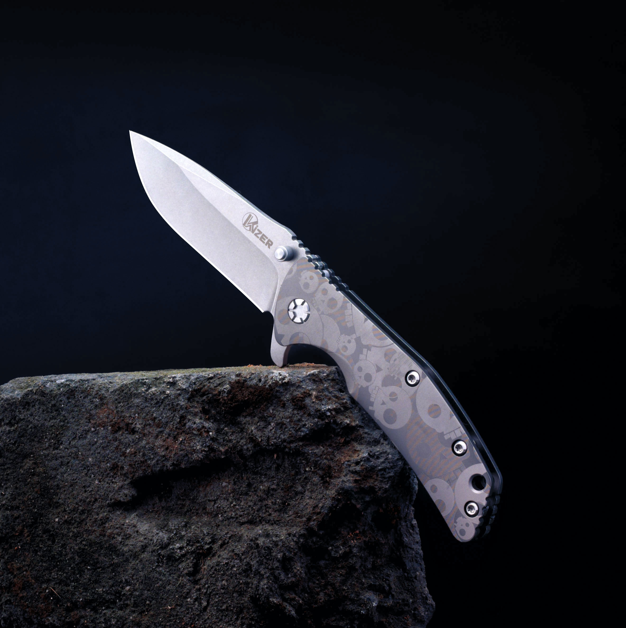 Kizer Cutlery Ki3404A1 Activ Bantam Flipper 3" S35VN Stonewashed Blade ...
