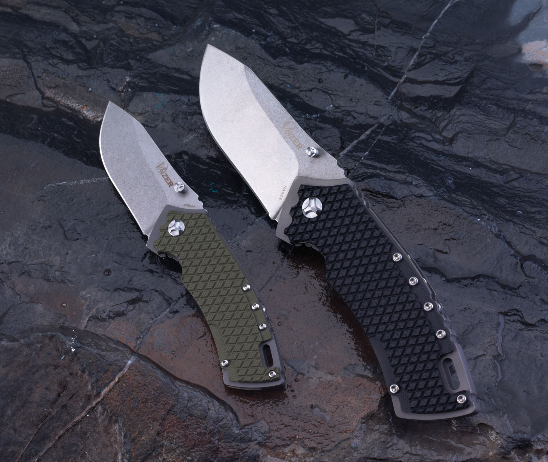 Kizer Cutlery Ki3411A1 Glenn Klecker Compact Folding Knife 2.5" S35VN ...