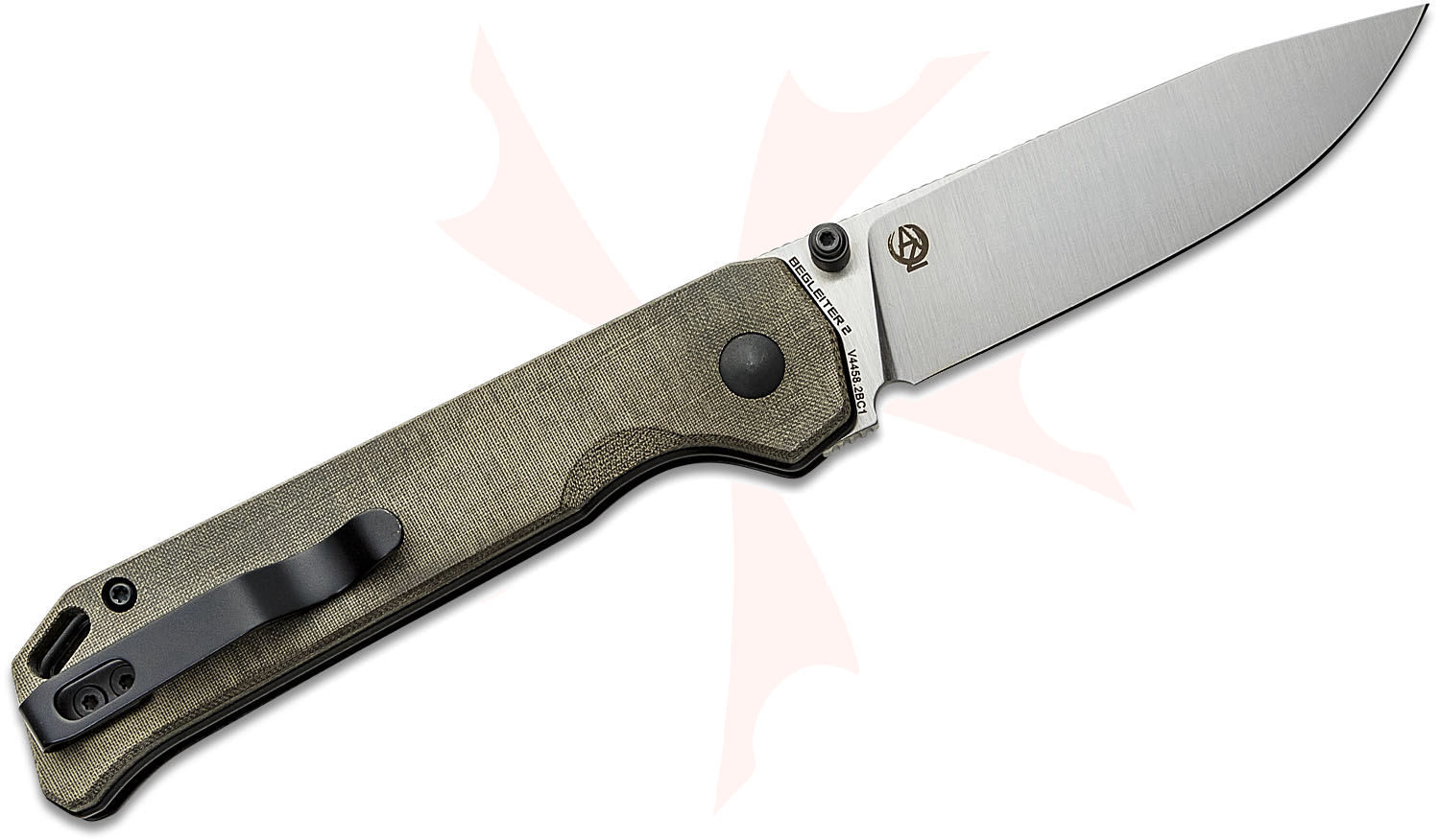 Kizer Cutlery Vanguard Begleiter2 Button Lock Folding Knife 3.39" 154CM ...