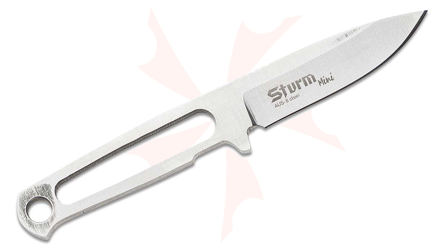 Kizlyar Supreme Mini Sturm Fixed AUS8 2" Satin Blade, Leather Sheath ...
