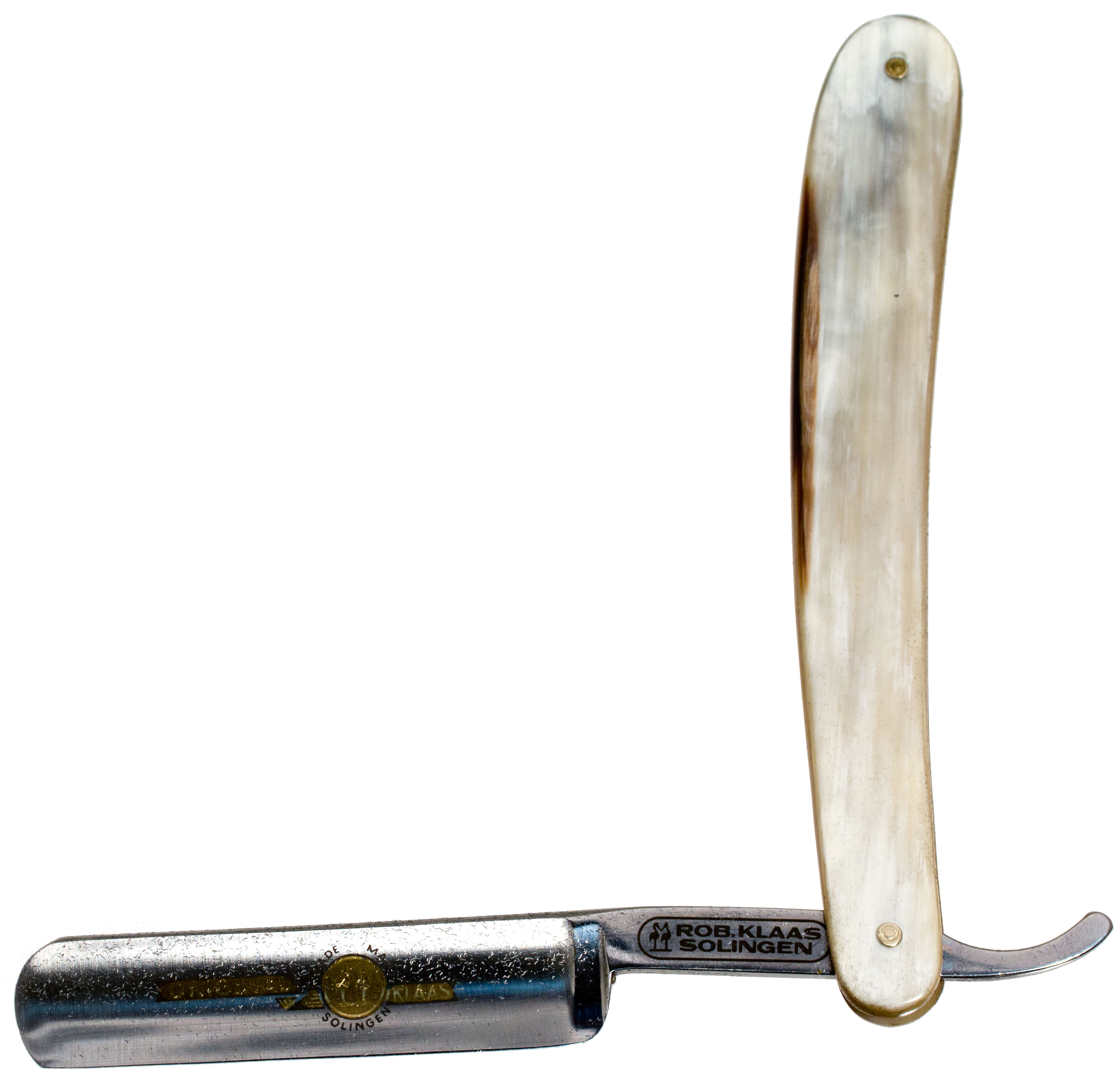 Robert Klaas 5/8" Hollow Ground Straight Razor, Blond Horn Handle ...