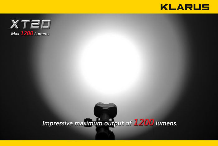 Klarus XT20 Tactical LED 4xCR123A Twin Head Flashlight, Military Gray ...