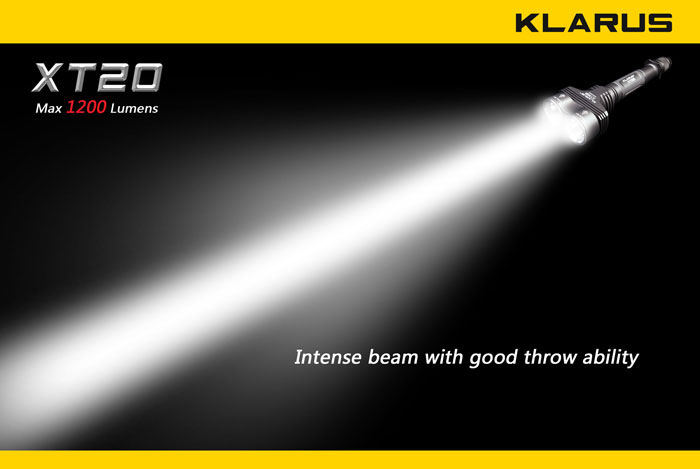 Klarus XT20 Tactical LED 4xCR123A Twin Head Flashlight, Military Gray ...