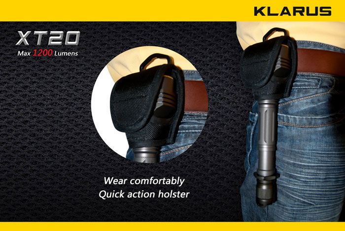 Klarus XT20 Tactical LED 4xCR123A Twin Head Flashlight, Military Gray ...