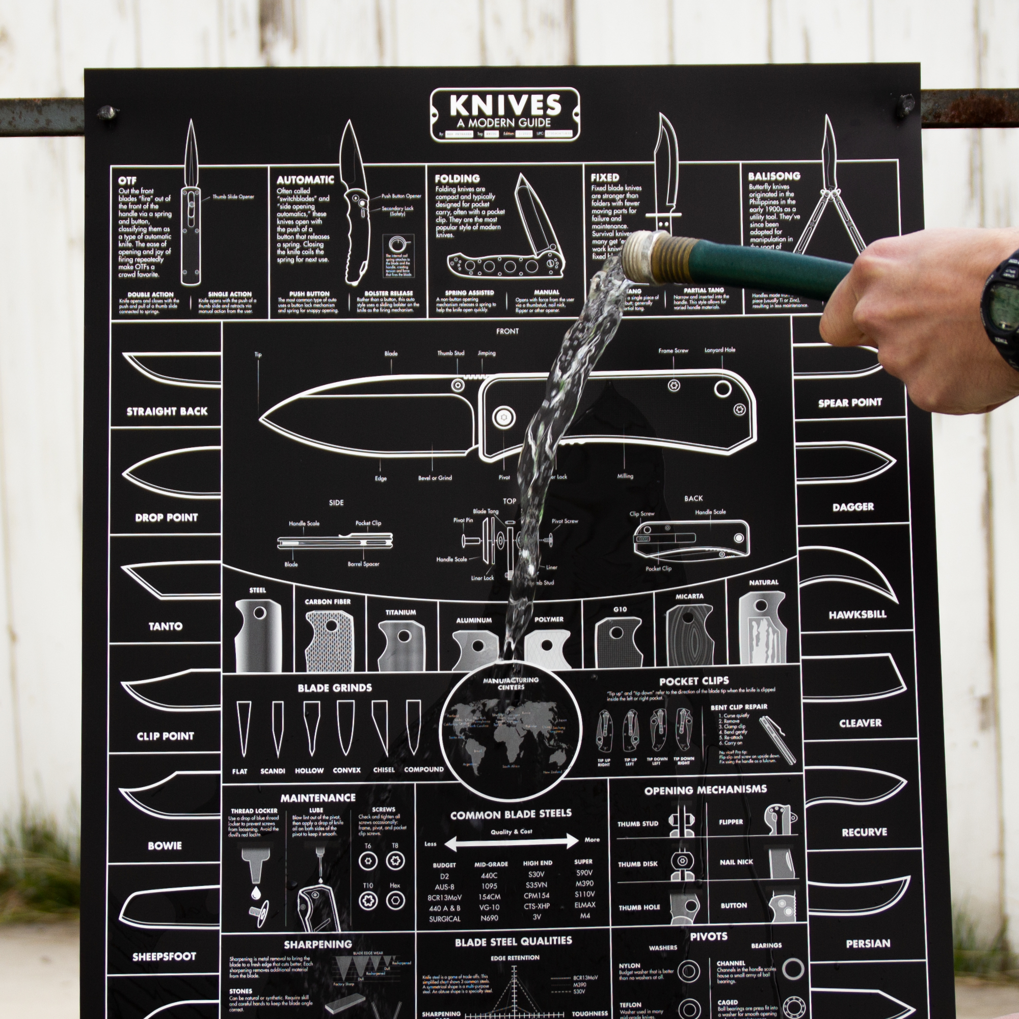 Knafs Co. Black Knife Poster, 18 x 24" - KnifeCenter - KNAFS-00011