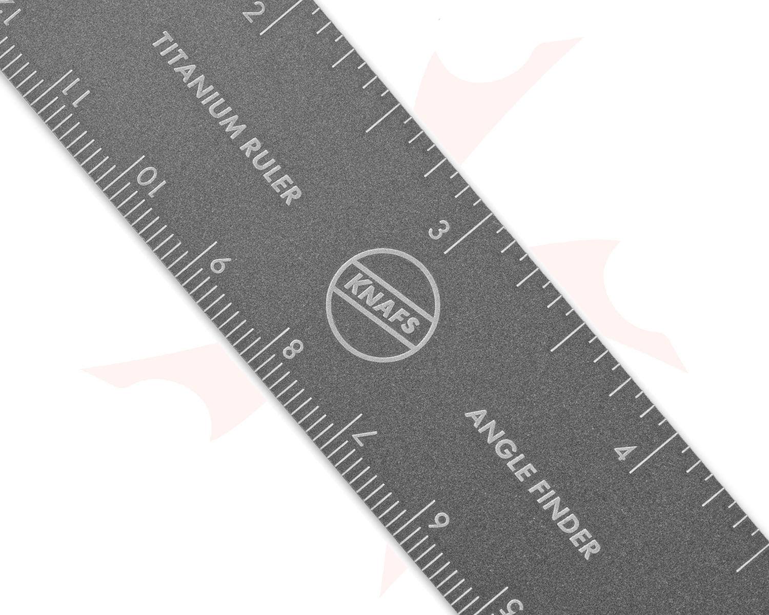 Knafs Co. Titanium Ruler and Knife Angle Finder, Media Blasted Finish ...