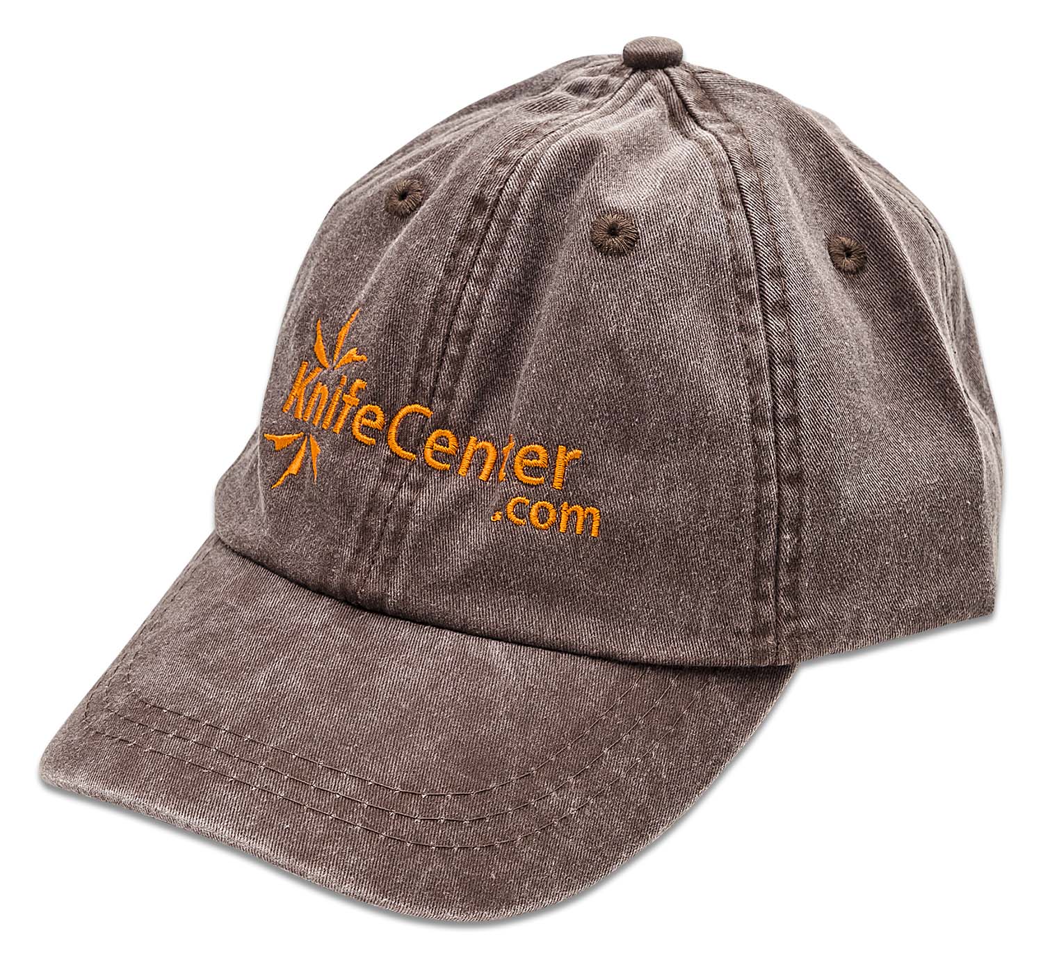 KnifeCenter.com Cotton Cap/Hat by Adams Headwear, Espresso with Orange ...