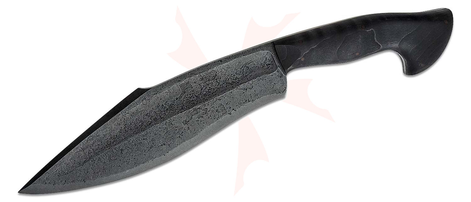 Jason Knight Custom Forged Fuller Chopper Fixed Blade Knife 11" 80CrV2 ...