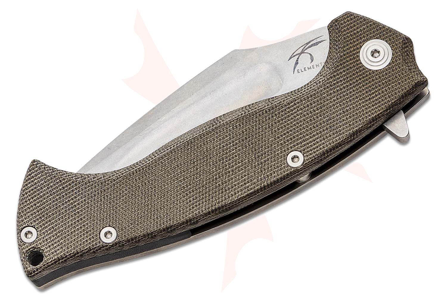 Knight Elements V2 Ultra Kukri Flipper Knife 4.4" N690 Stonewashed ...