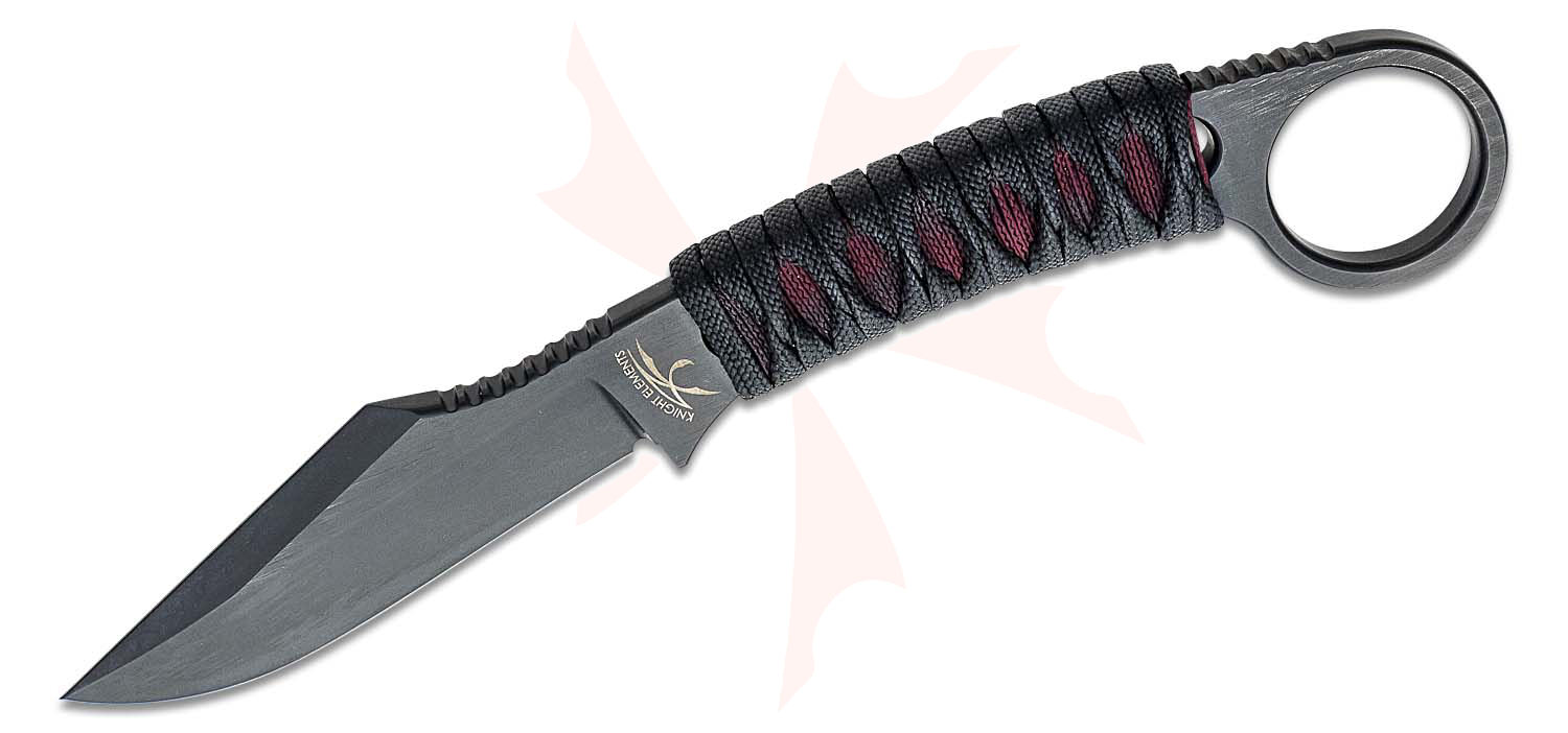 Knight Elements The Element Fixed Blade Knife 3" A2 Black Nitride ...