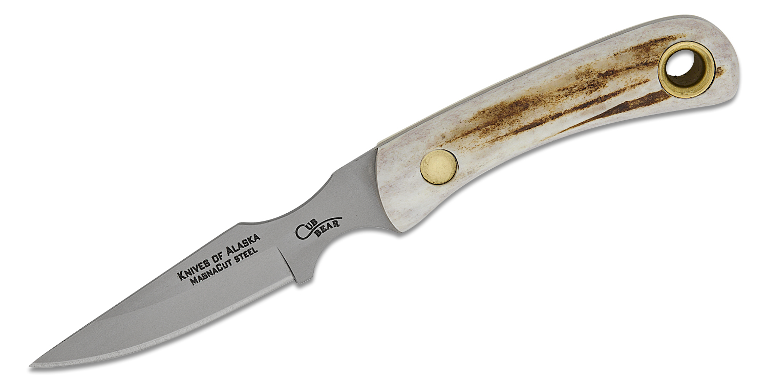 Knives of Alaska Cub Bear Caping Knife Fixed 3.375" CPM-MagnaCut Bead ...