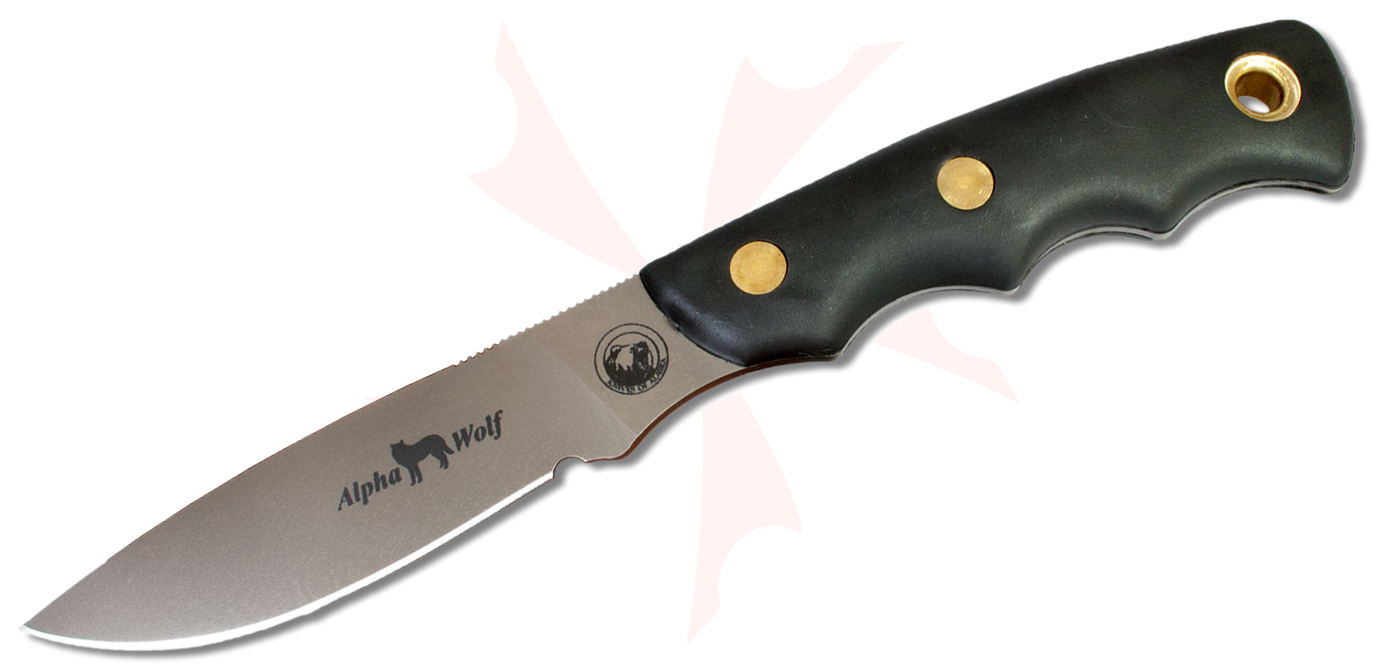 Knives of Alaska Alpha Wolf Fixed Blade Knife 3.75" S30V Bead Blast ...