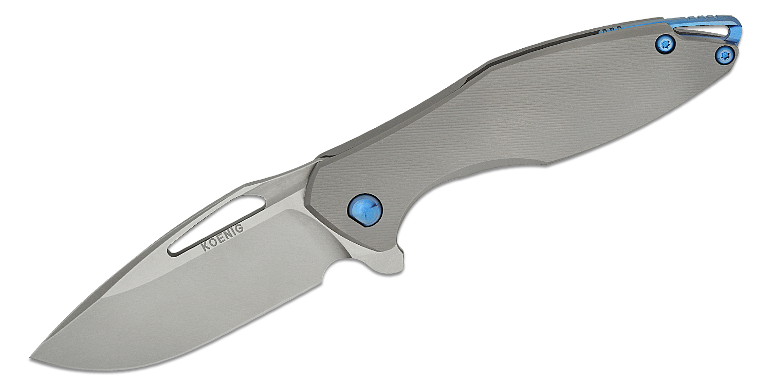 Koenig Knives Arius Gen 4 Flipper Knife 3.5" M390 Burnished Two-Tone ...