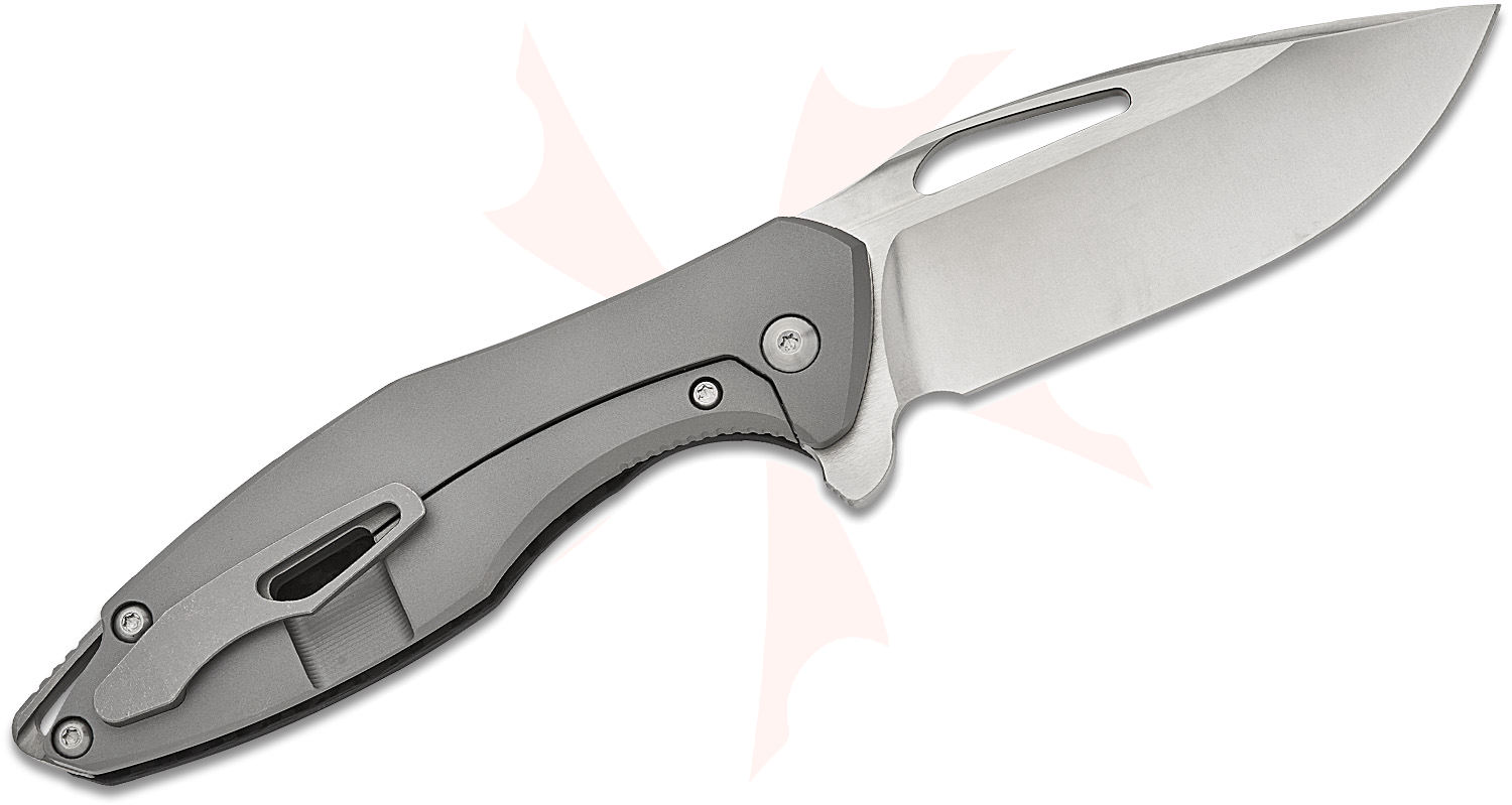 Koenig Knives Custom Arius Gen 4 Flipper Knife 3.5" M390 Brightwashed ...