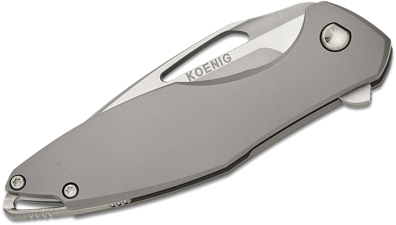 Koenig Knives Mini Arius Flipper Knife 3" M390 Burnished Two-Tone Blade ...