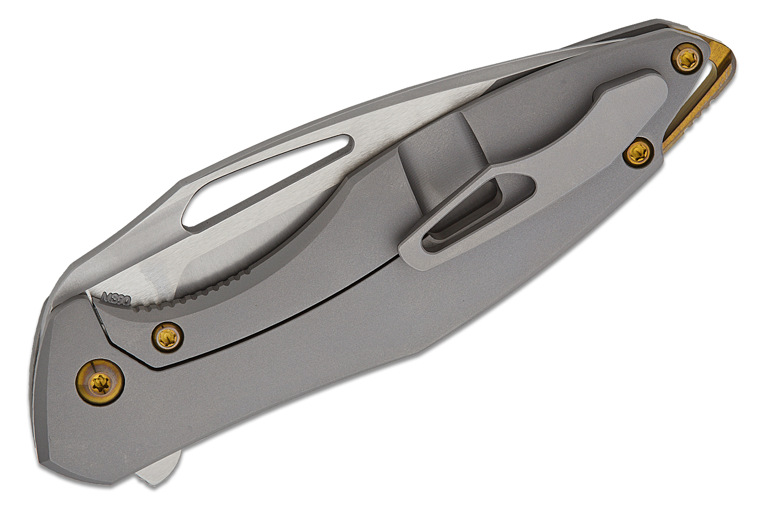 Koenig Knives Mini Arius Flipper Knife 3" M390 Burnished Two-Tone Blade ...