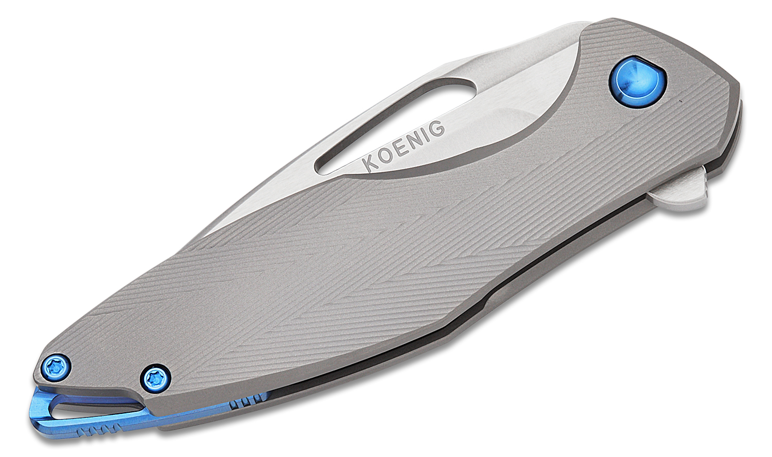 Koenig Knives Mini Arius Flipper Knife 3" M390 Burnished Two-Tone Blade ...