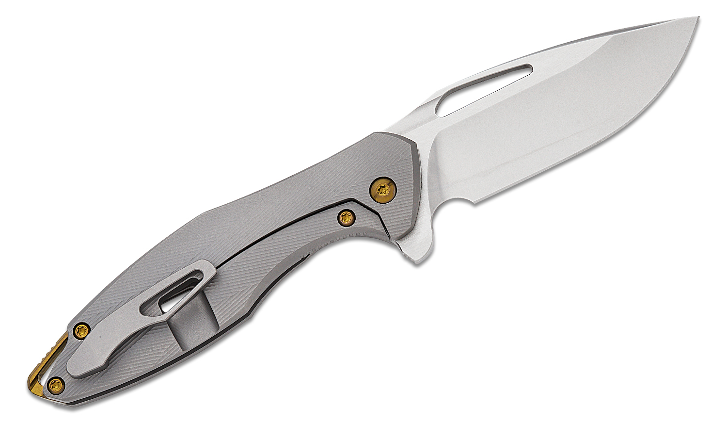 Koenig Knives Mini Arius Flipper Knife 3" M390 Burnished Two-Tone Blade ...