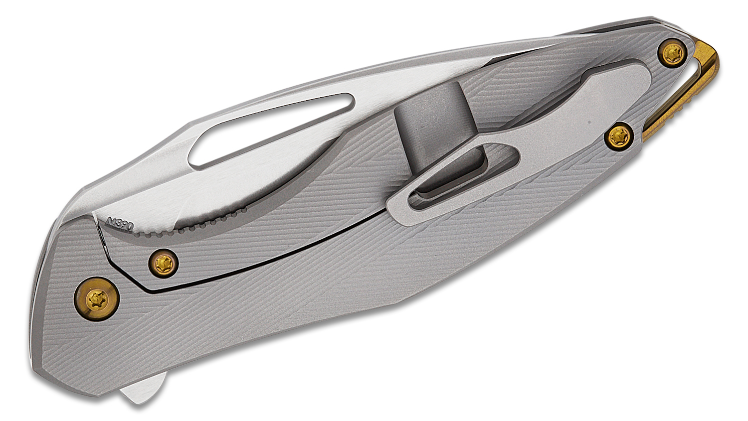 Koenig Knives Mini Arius Flipper Knife 3" M390 Burnished Two-Tone Blade ...