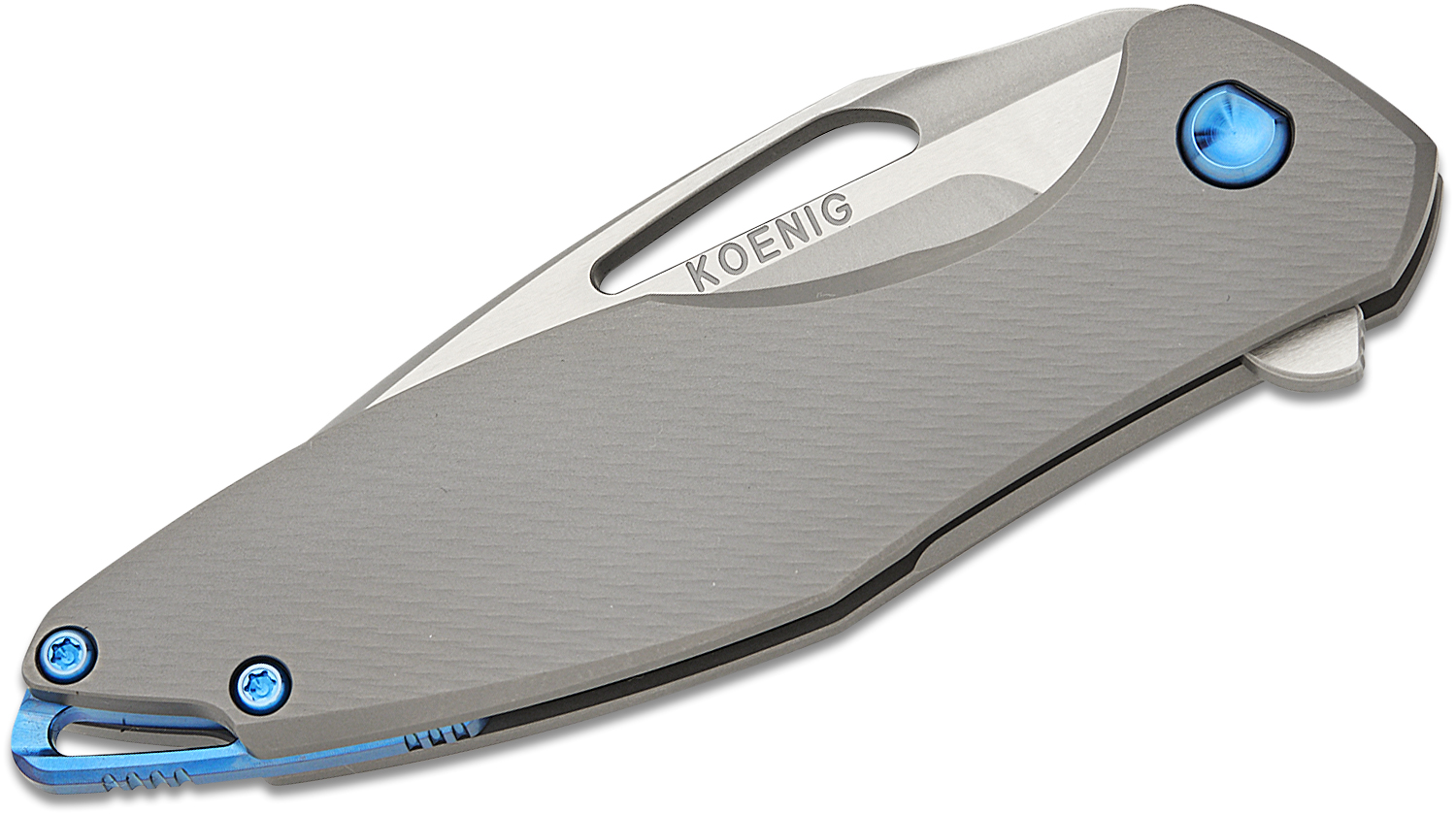 Koenig Knives Mini Arius Flipper Knife 3" M390 Burnished Two-Tone Blade ...