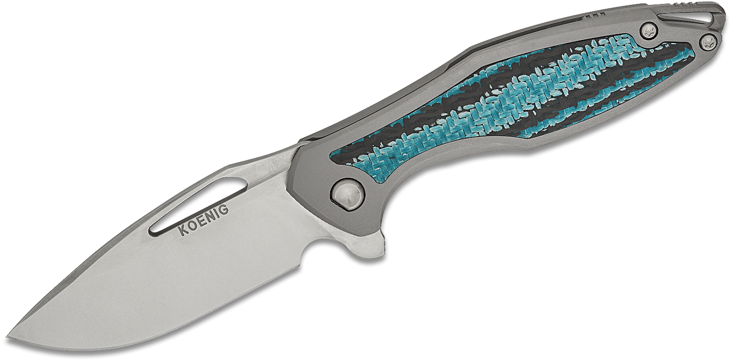 Koenig Knives Custom Mini Arius Flipper Knife 3" M390 Brightwashed ...