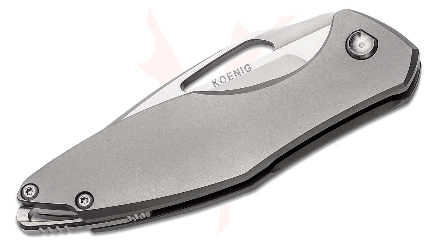 Koenig Knives Custom Arius Folding Knife 3.5" M390 Burnished Blade with ...