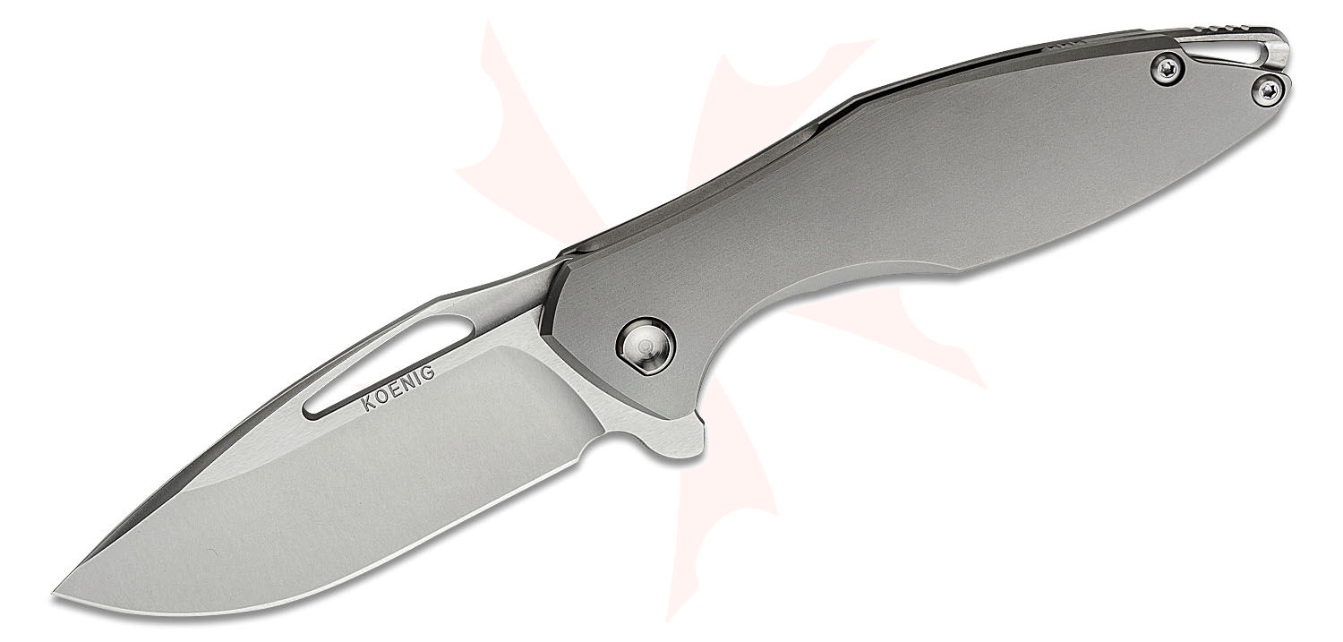 Koenig Knives Custom Arius Flipper Knife 3.5" 20CV Two-Tone Blade ...