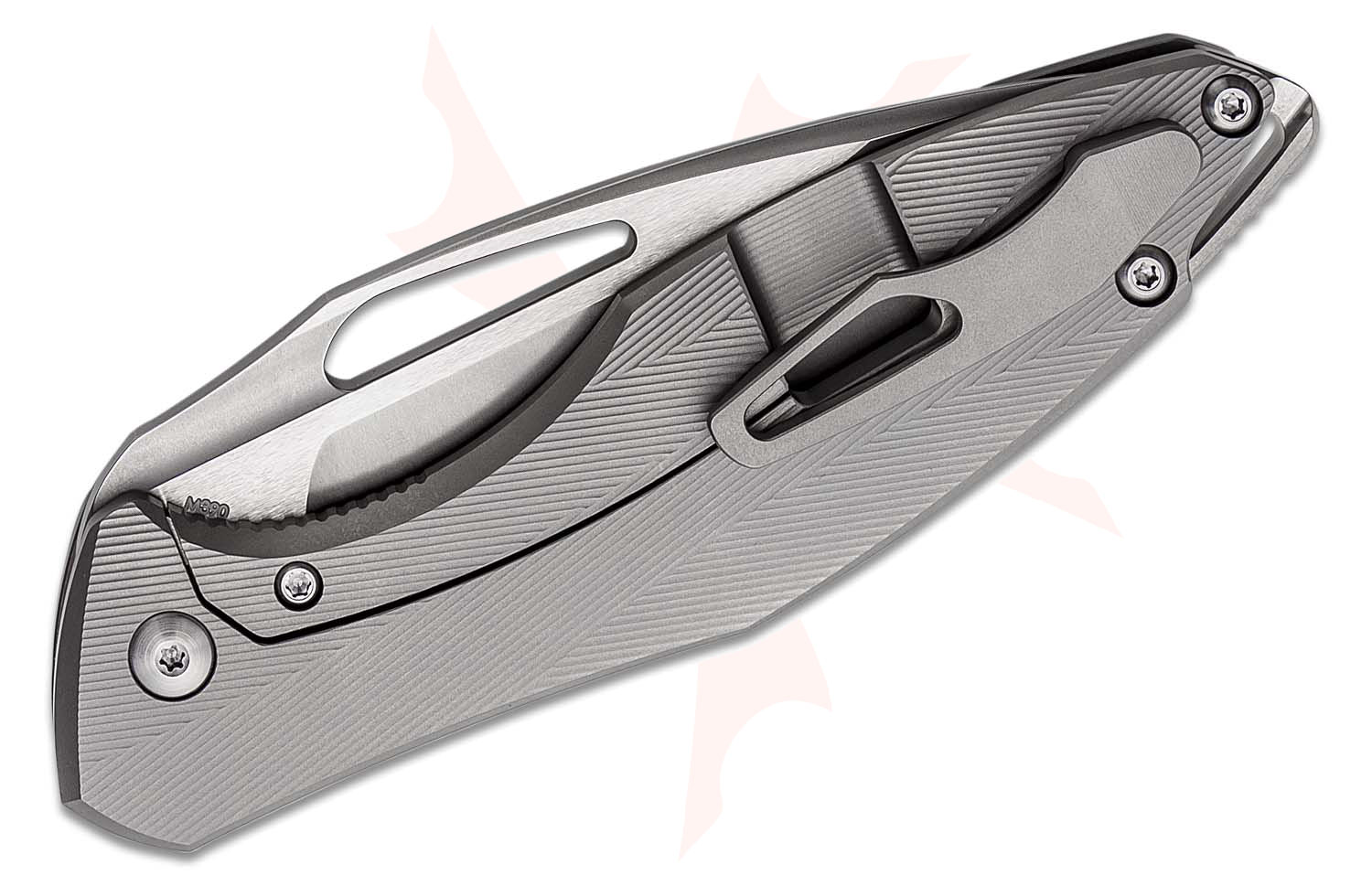 Koenig Knives Custom Arius Folding Knife 3.5" M390 Burnished Blade with ...