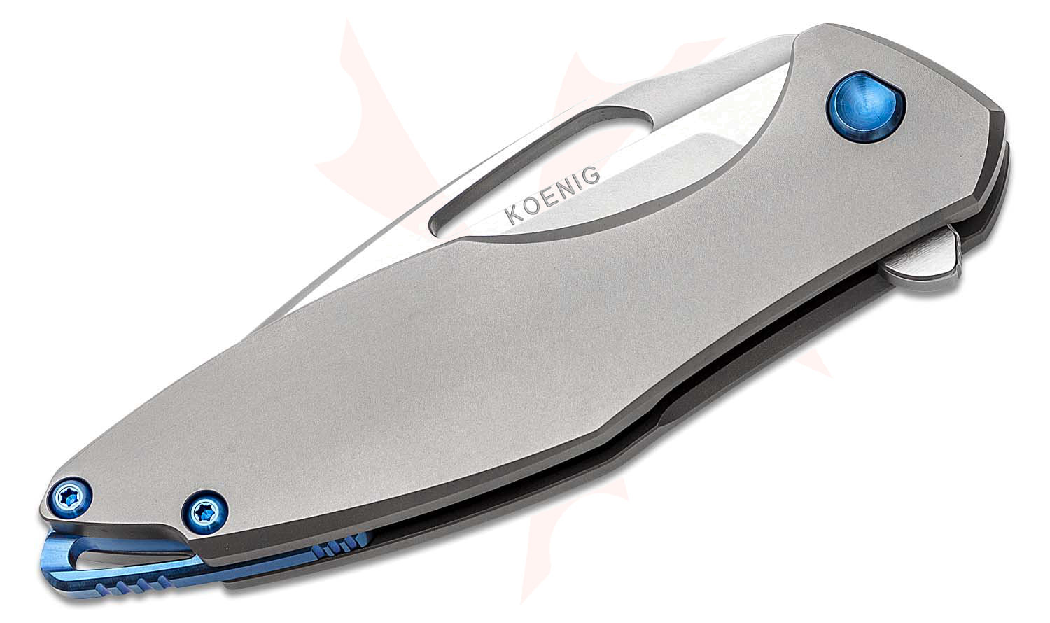 Koenig Knives Custom Arius Flipper Knife 3.5" M390 Burnished Two-Tone ...