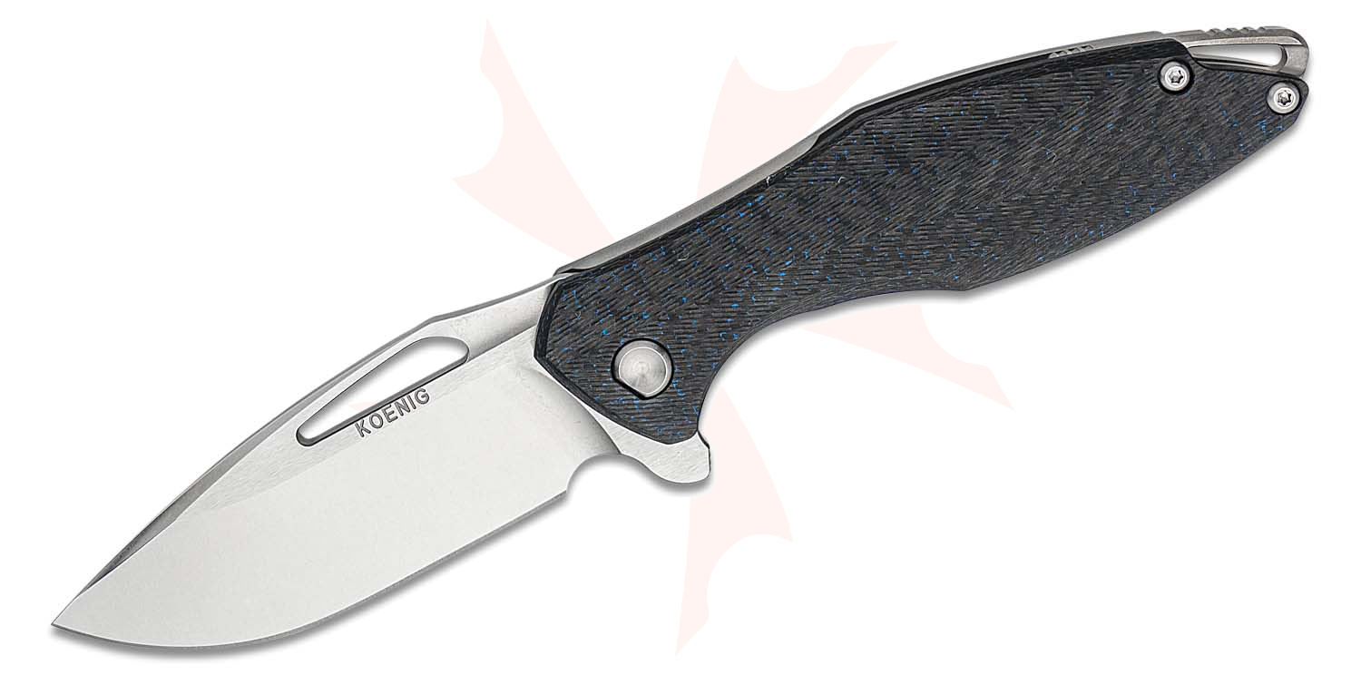 Koenig Knives Custom Arius Flipper Knife 3.5" 20CV Burnished Two-Tone ...