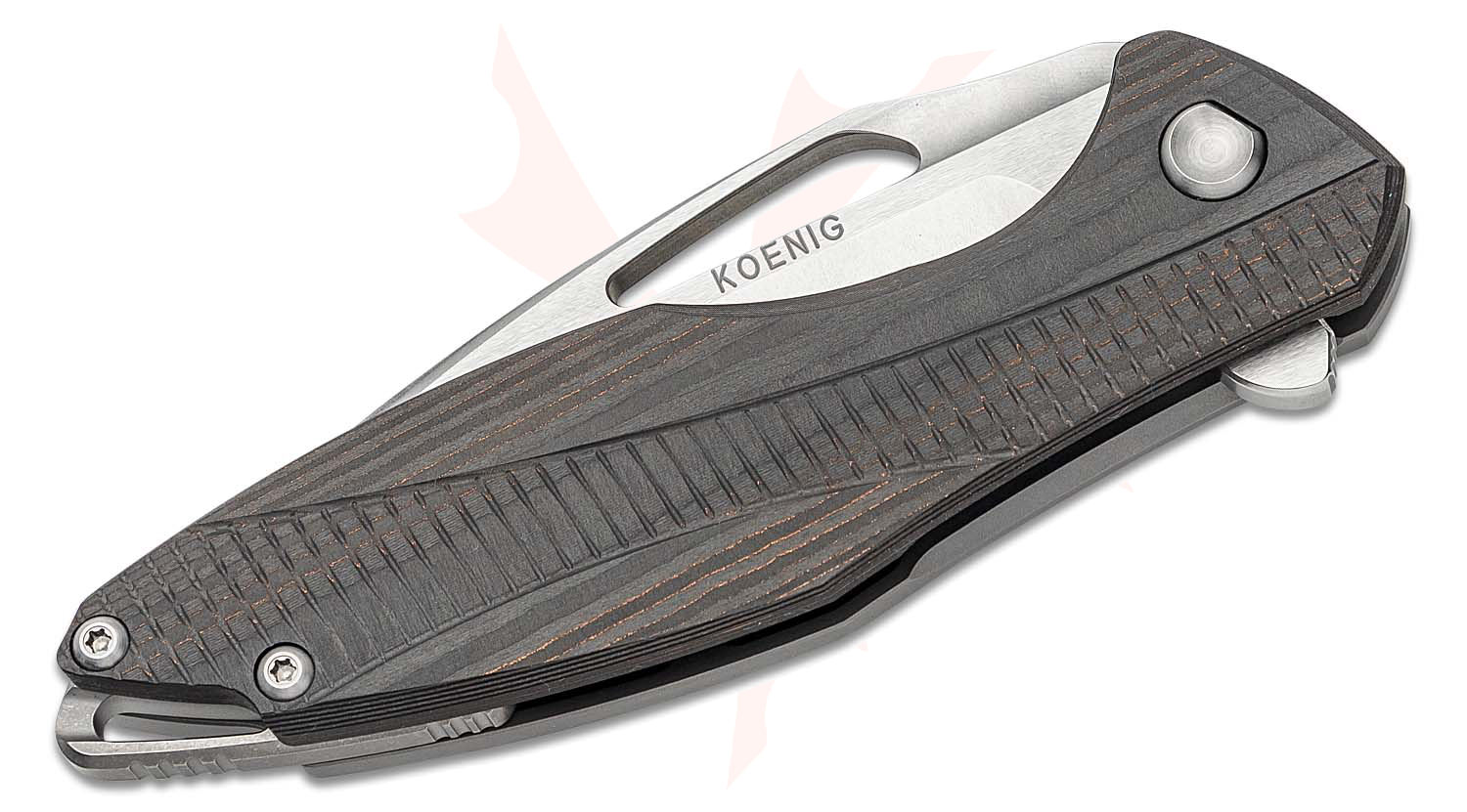 Koenig Knives Custom Arius Flipper Knife 3.5" 20CV Burnished Two-Tone ...