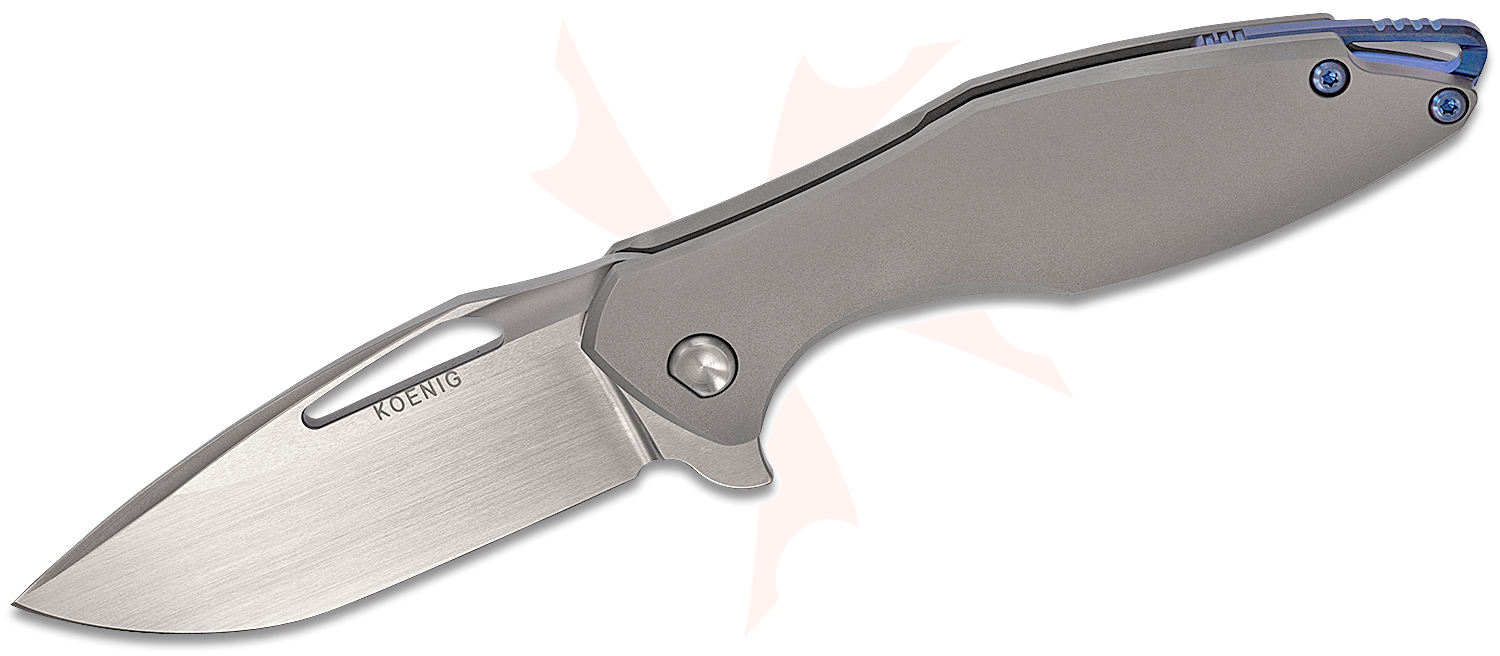 Koenig Knives Custom Arius Flipper Knife 3.5" CTS-XHP Hand Rubbed Satin ...