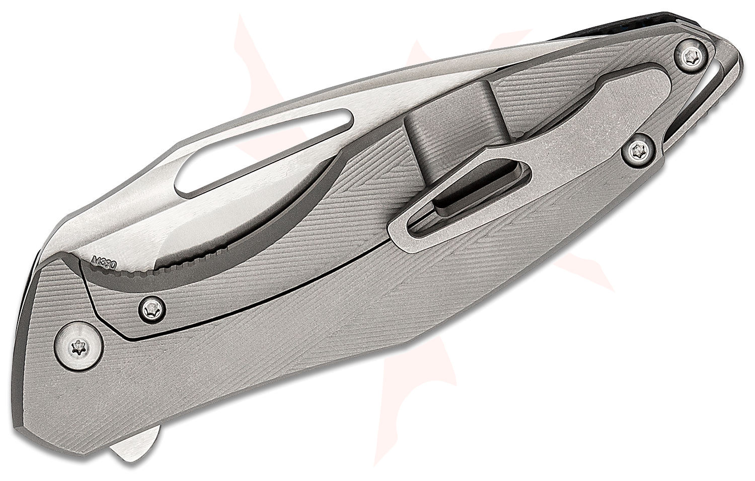 Koenig Knives Custom Arius Folding Knife 3.5" M390 Brightwashed Blade ...