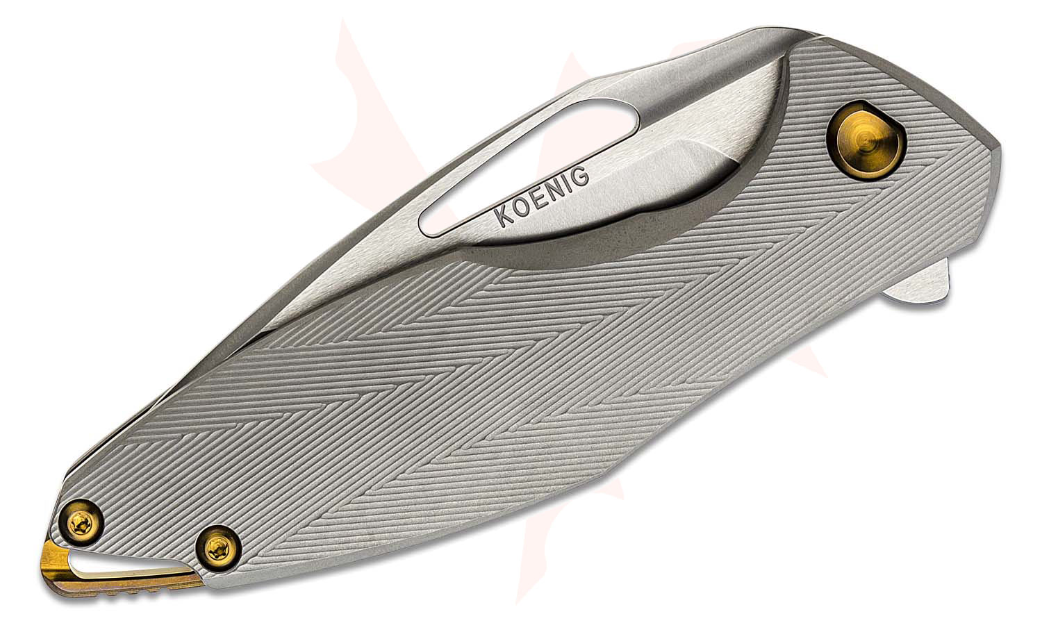 Koenig Knives Custom Arius Flipper Knife 3.5" M390 Satin Blade, Pattern ...
