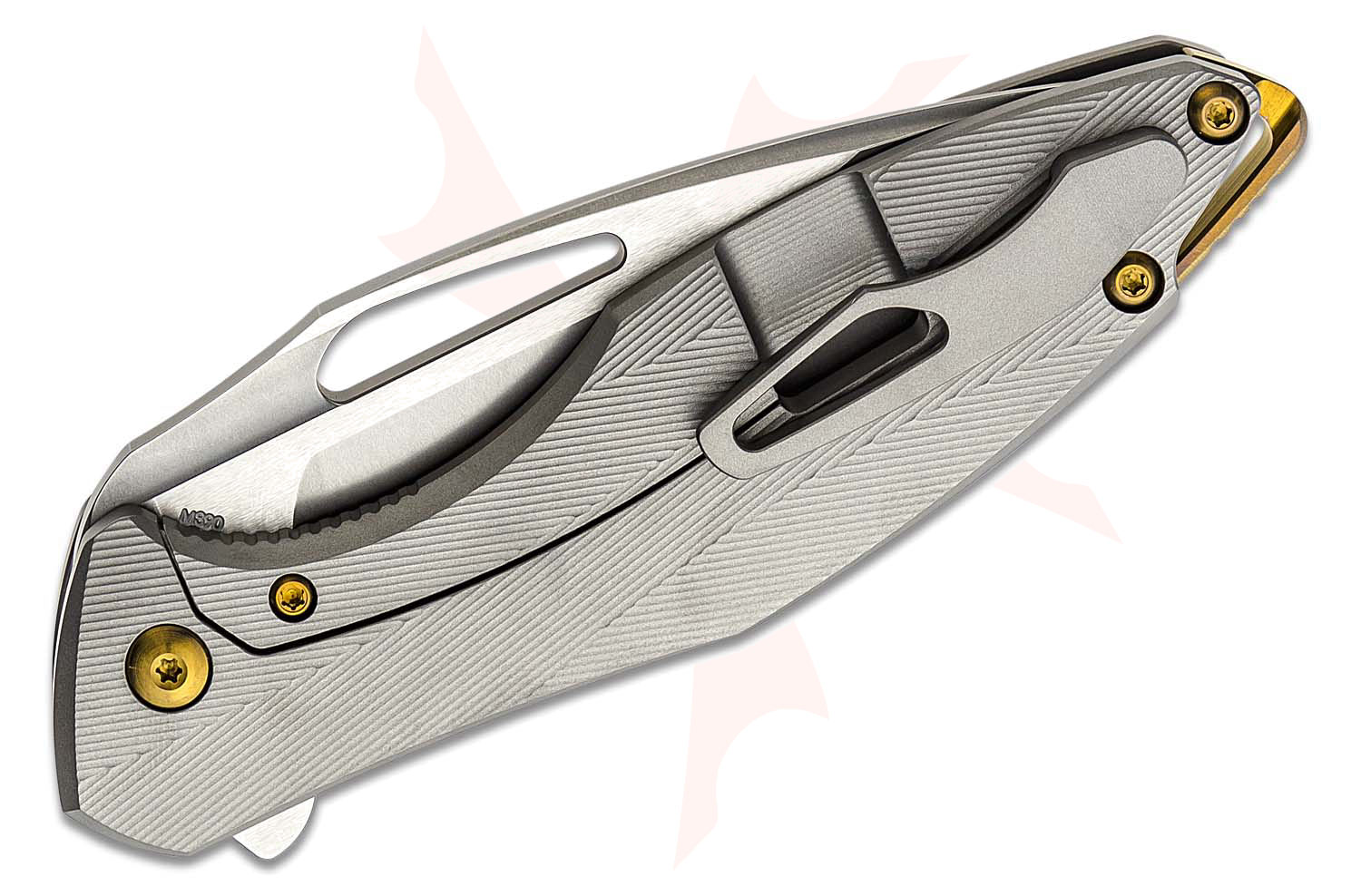 Koenig Knives Custom Arius Flipper Knife 3.5" M390 Satin Blade, Pattern ...