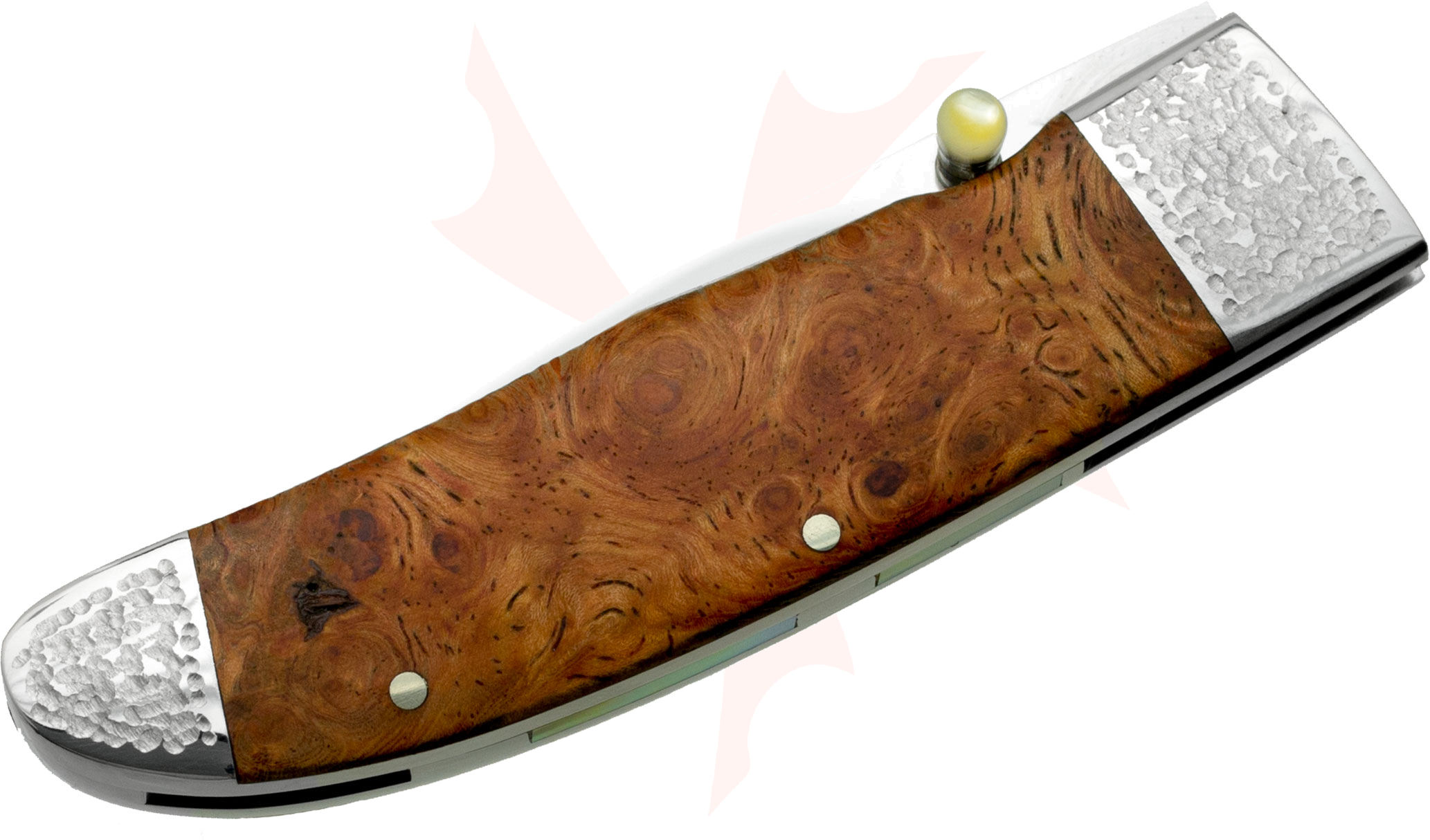 Koji Hara Custom Small Drop Point Folder 2.5" Mirror Polished Cowry-Y ...