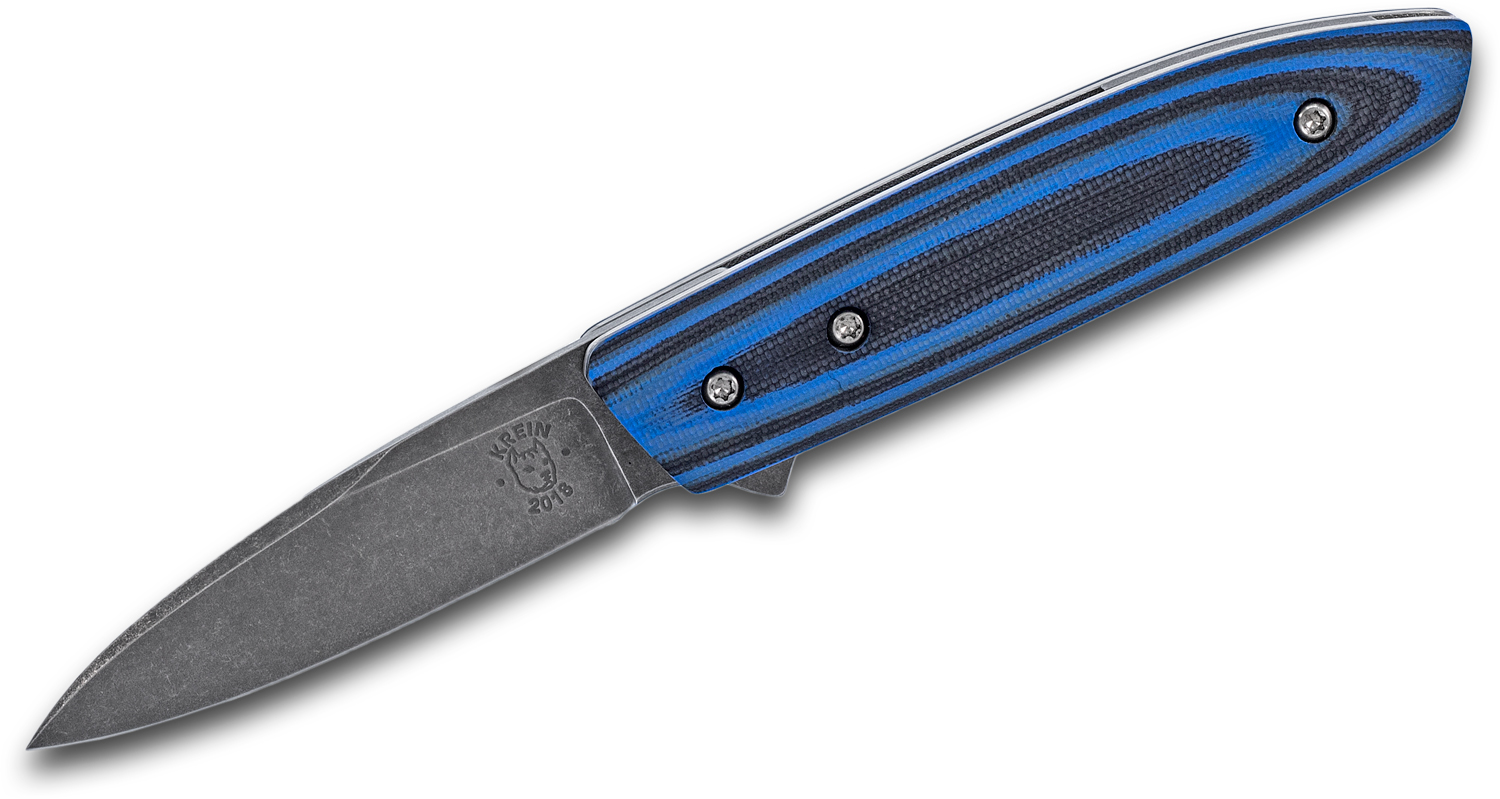 Krein Knives Custom Splinter Flipper Knife 2.625" Acid Washed CTS-XHP ...