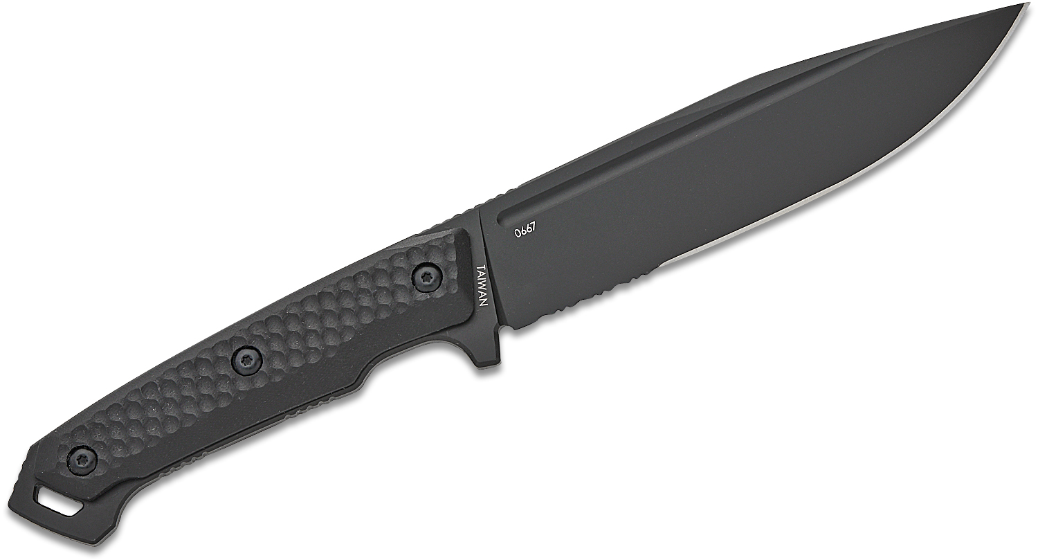 Kronos Knives Steadfast Fixed Blade Knife 6,06" AUS-8 Black PVD Clip ...