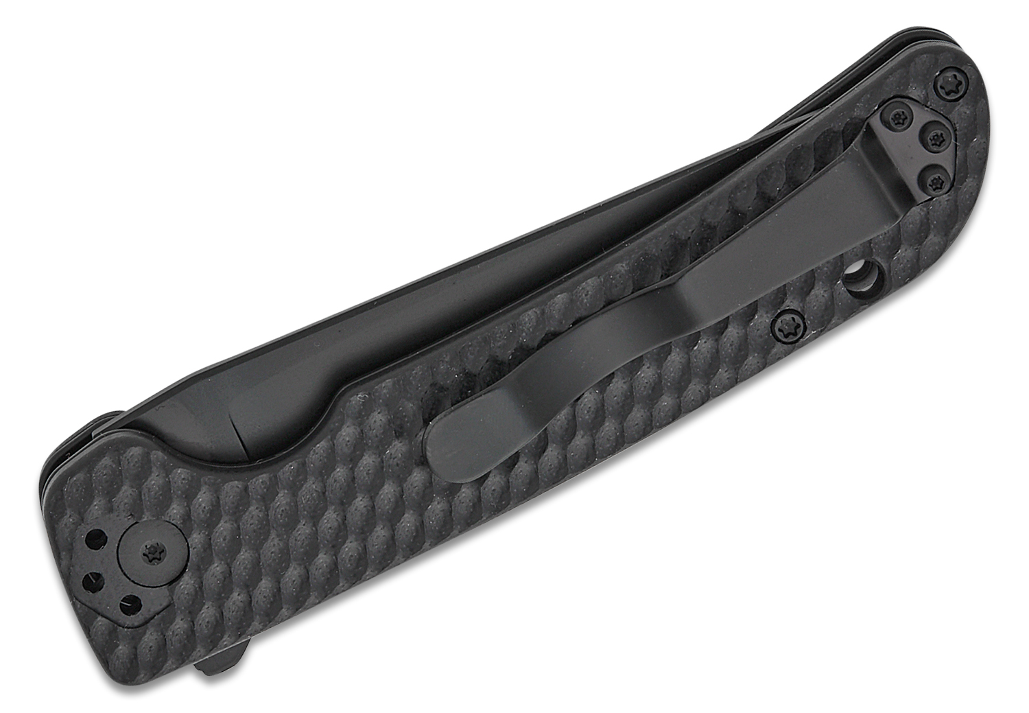 Kronos Knives Zeus Large Button Lock Flipper Knife 3.5" D2 Black PVD ...